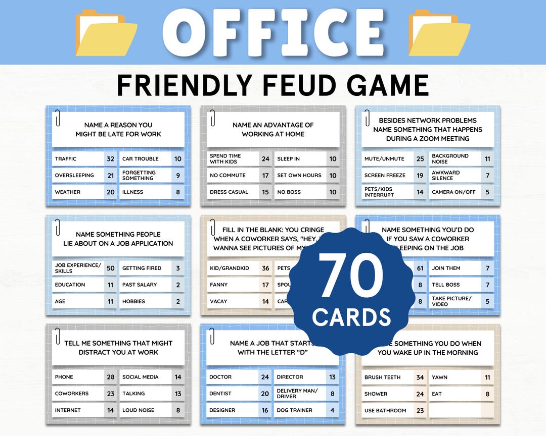 Office Friendly Feud Office Games Printable Office Family Feud Work ...