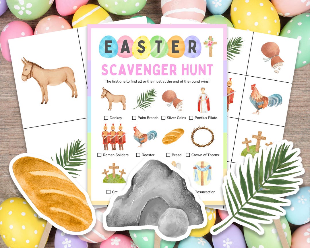 Bible Easter Scavenger Hunt Bible Easter Game for Kids Bible Easter ...
