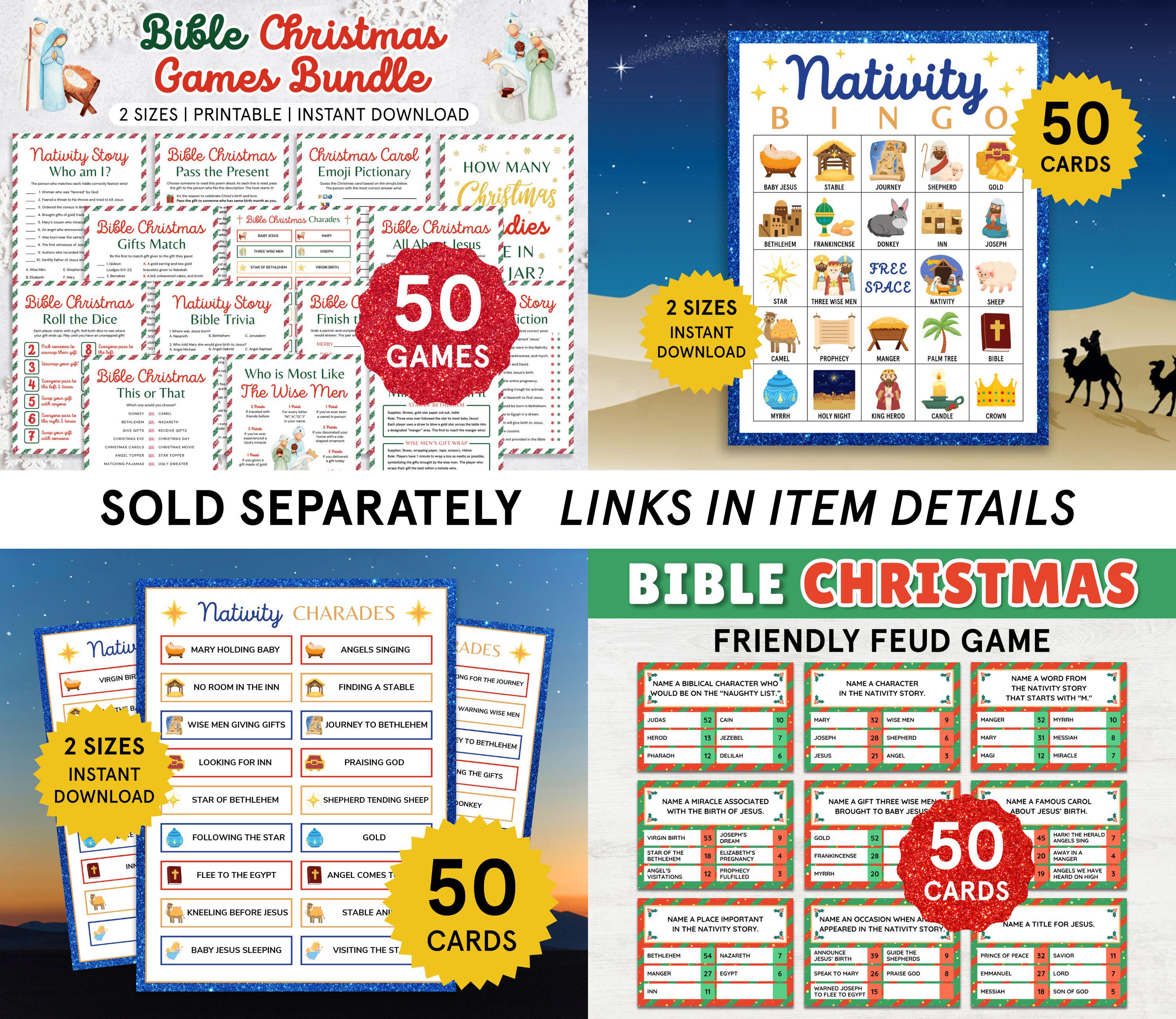 Christmas Bible Think Fast Bible Christmas Games for Kids Bible Trivia ...