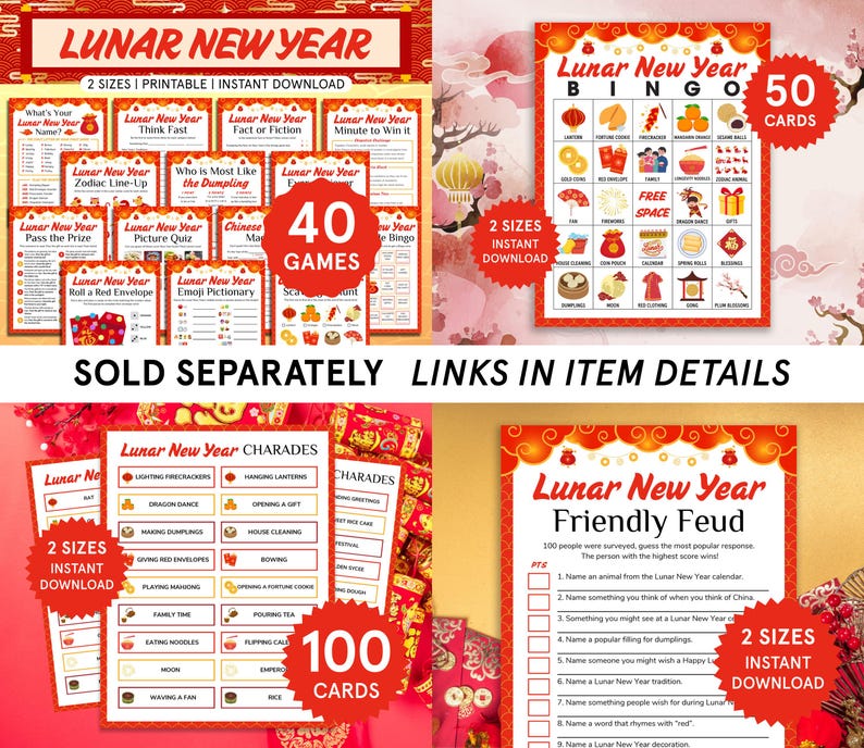 Lunar New Year Mad Libs Lunar New Year Games Chinese New Year Games for ...
