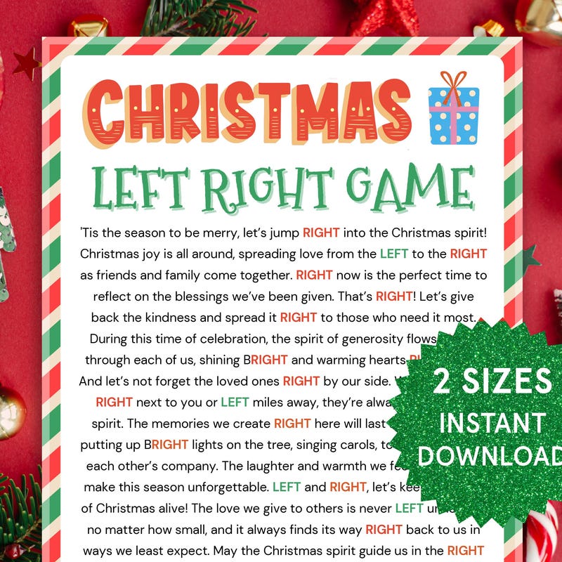 Left Right Story Game Office Party - Etsy