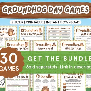 What's Your Groundhog Name, Name Tag, Sign Groundhog Day Games for Kids ...