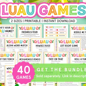 Luau Riddle Me This Luau Party Games Luau Games for Kids Luau Birthday ...