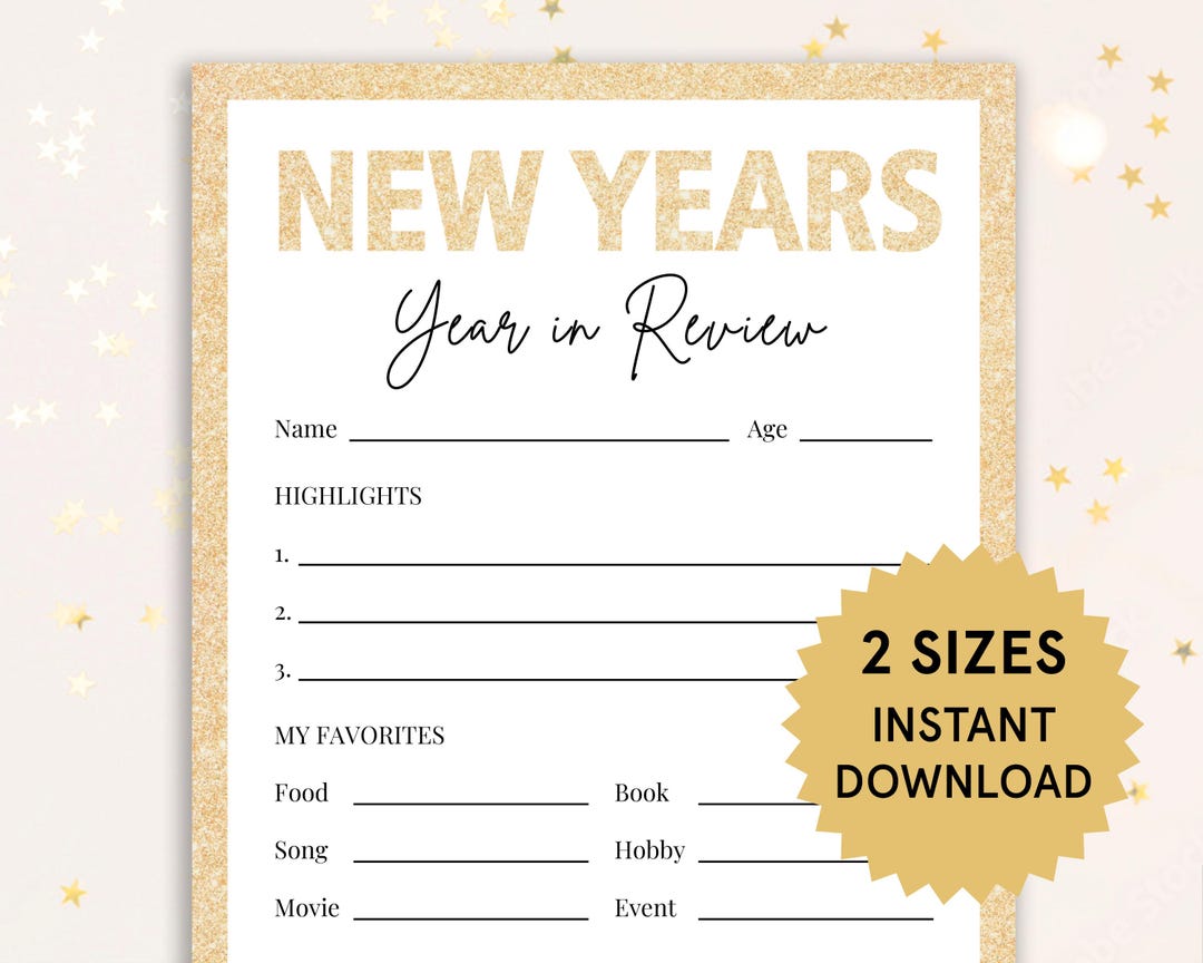 New Years Year in Review 2026 New Year Game New Years Eve Party Games ...