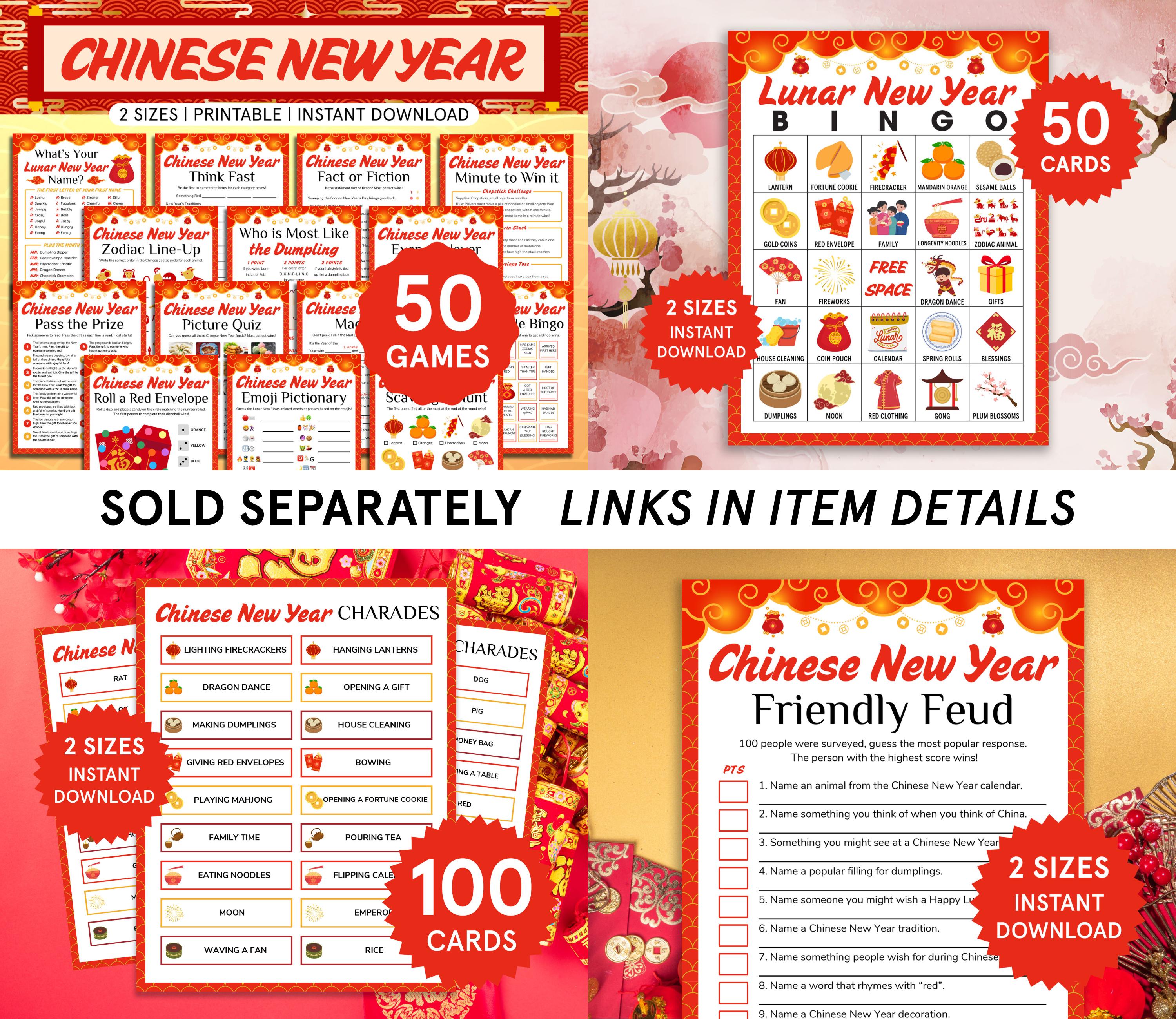 Chinese New Year Friendly Feud Chinese New Year Games for Kids Lunar ...