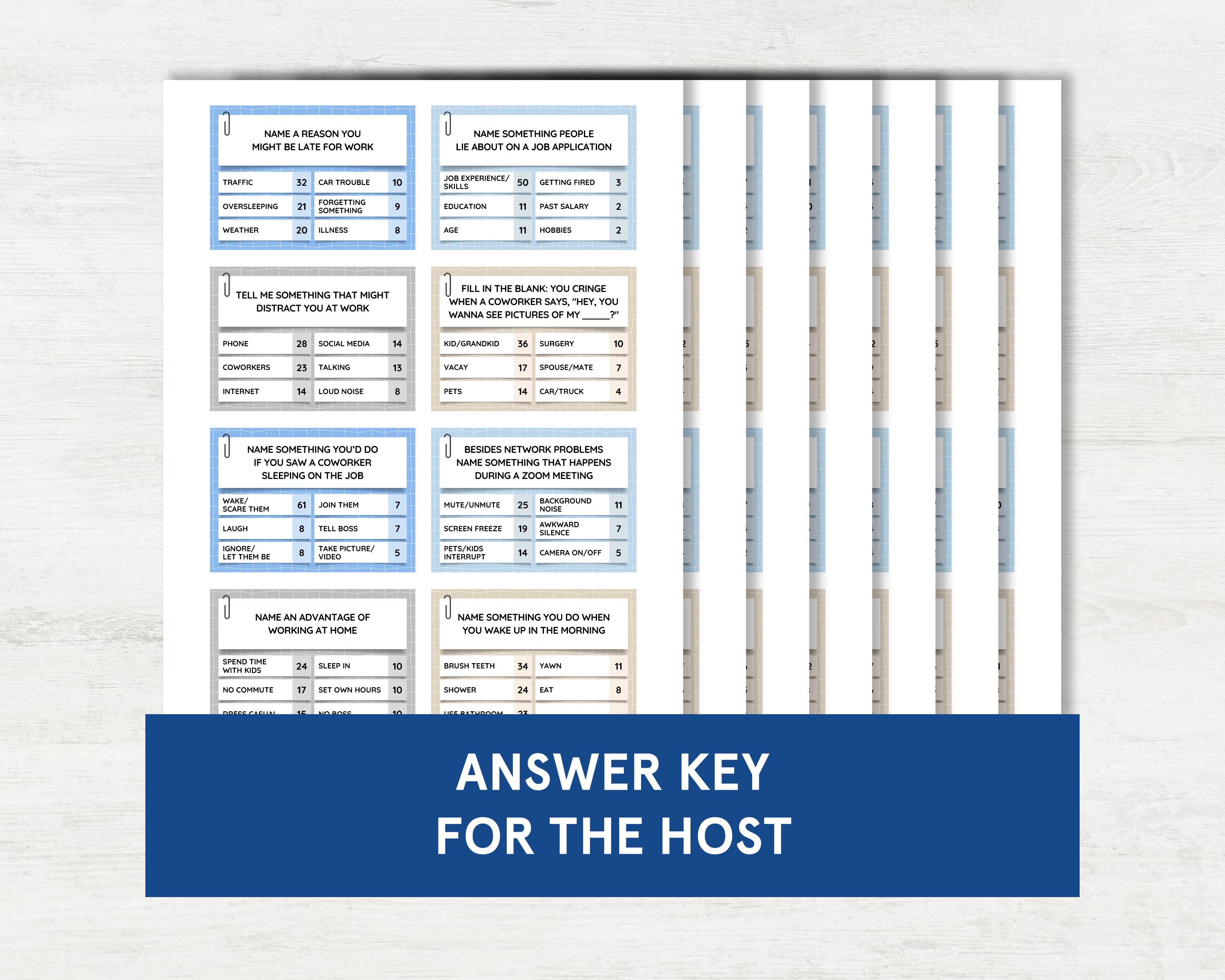 Office Friendly Feud Office Games Printable Office Family Feud Work ...