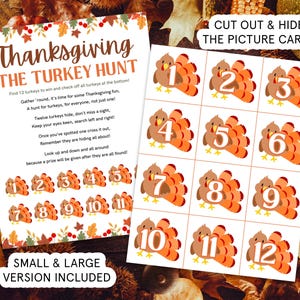 Thanksgiving Turkey Hunt Thanksgiving Games for Kids Adults ...