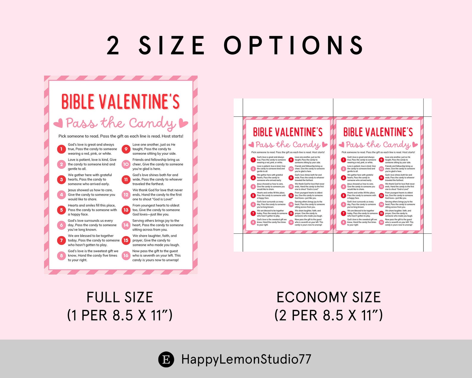 Bible Pass the Candy Bible Valentines Game Bible Game for Kids & Adults ...