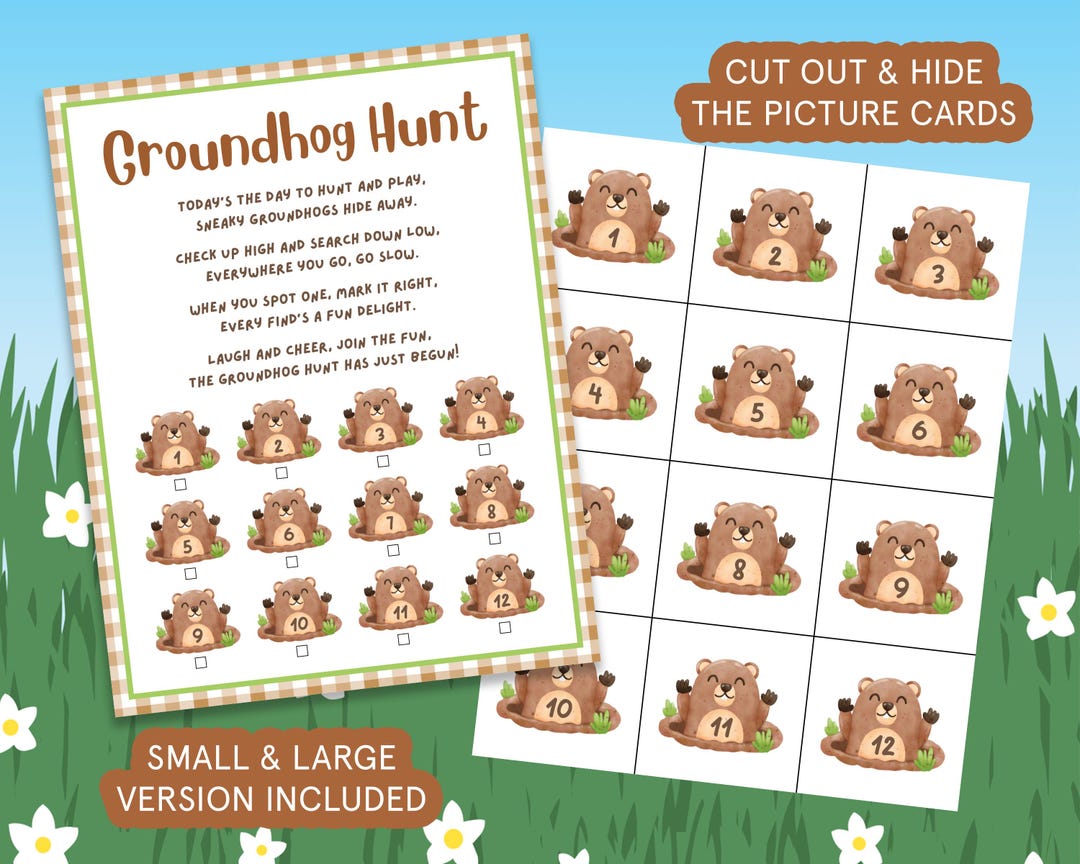 Groundhog Hunt Groundhog Day Games Kids Groundhog Day Family Games ...