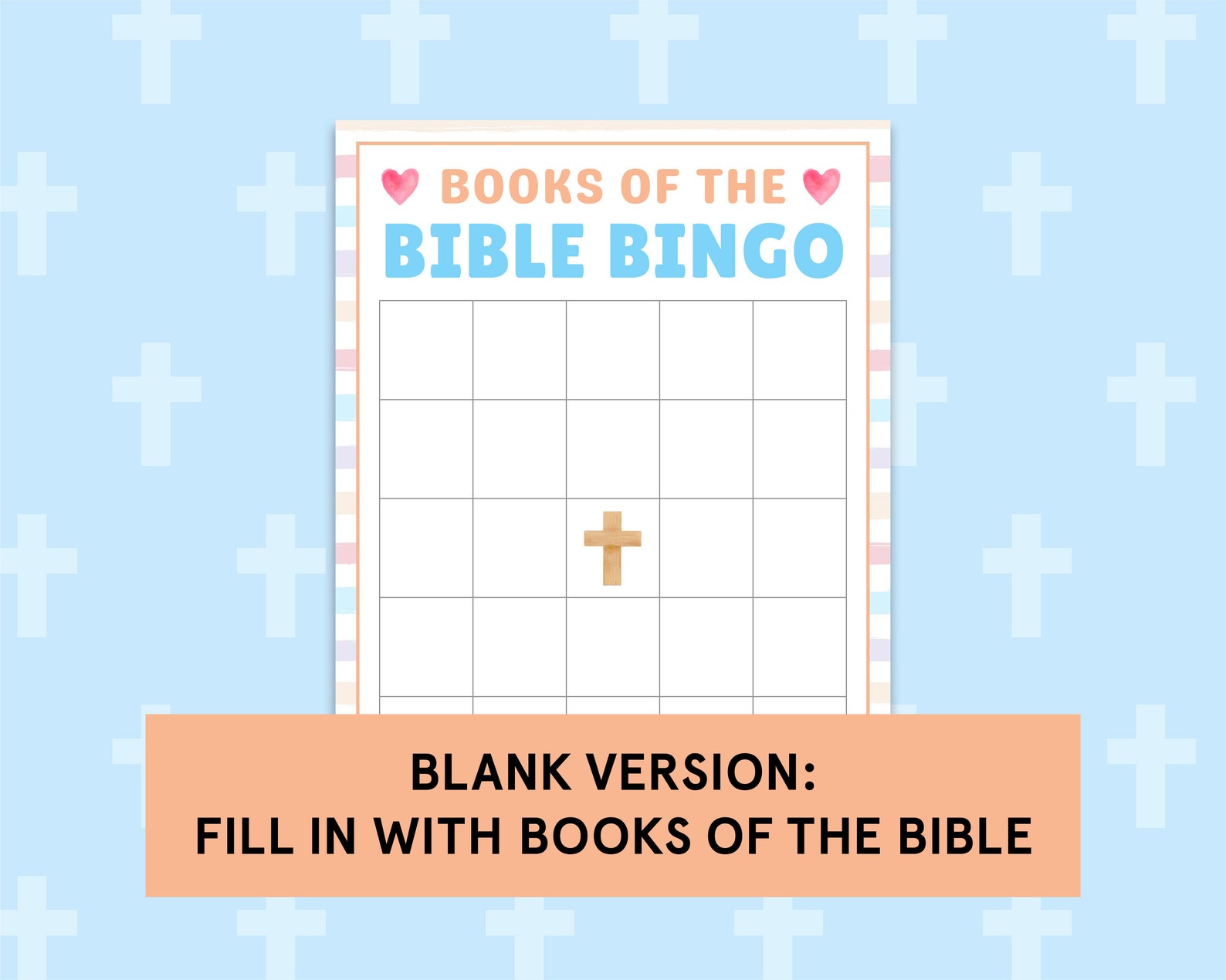 Bible Bingo Bible Games Books of the Bible Bingo Cards Church Bingo for ...
