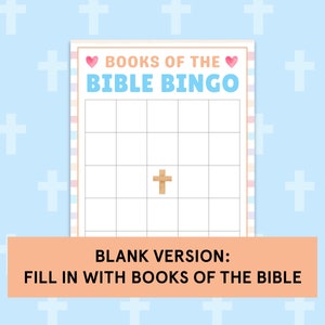 Bible Bingo Bible Games Books of the Bible Bingo Cards Church Bingo for ...