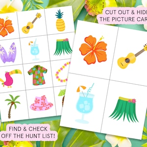 Luau Scavenger Hunt Luau Games Luau Games for Kids Hawaii Birthday ...