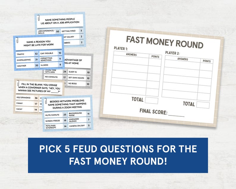 Office Friendly Feud Office Games Printable Office Family Feud Work ...