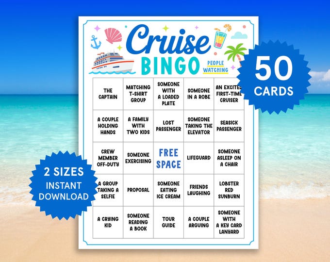 Cruise People Watching Bingo Game Cruise Games Fun Cruise Activities ...