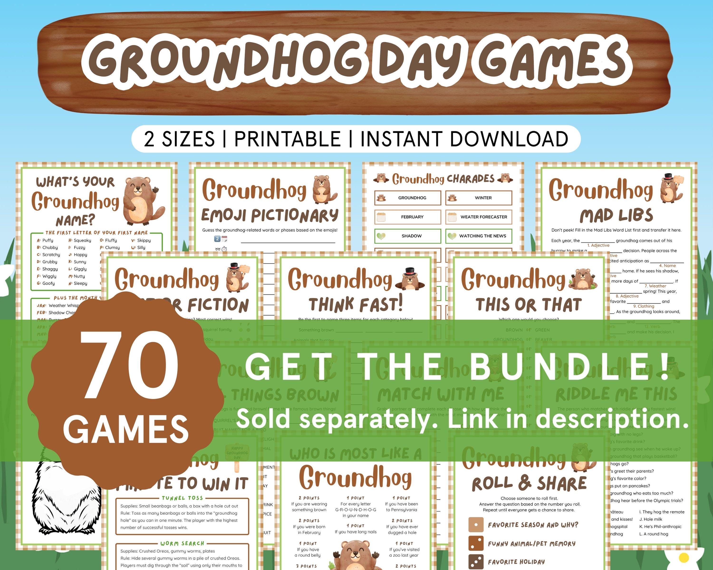 Groundhog Day Left Right Game Groundhog Day Games Kids Groundhog Day ...