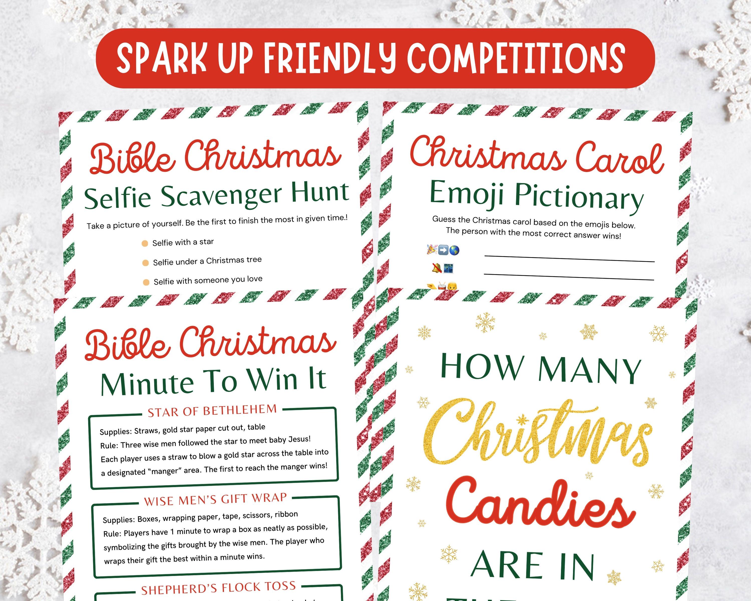 Bible Christmas Games Bundle Church Christmas Bible Games for Kids ...