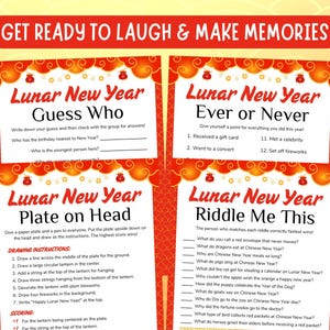 Lunar New Year Games Bundle Lunar New Year Party Games for Kids 2025 ...