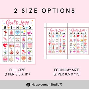 God's Love Bingo Cards Bible Valentines Bingo for Kids Christian Bingo ...