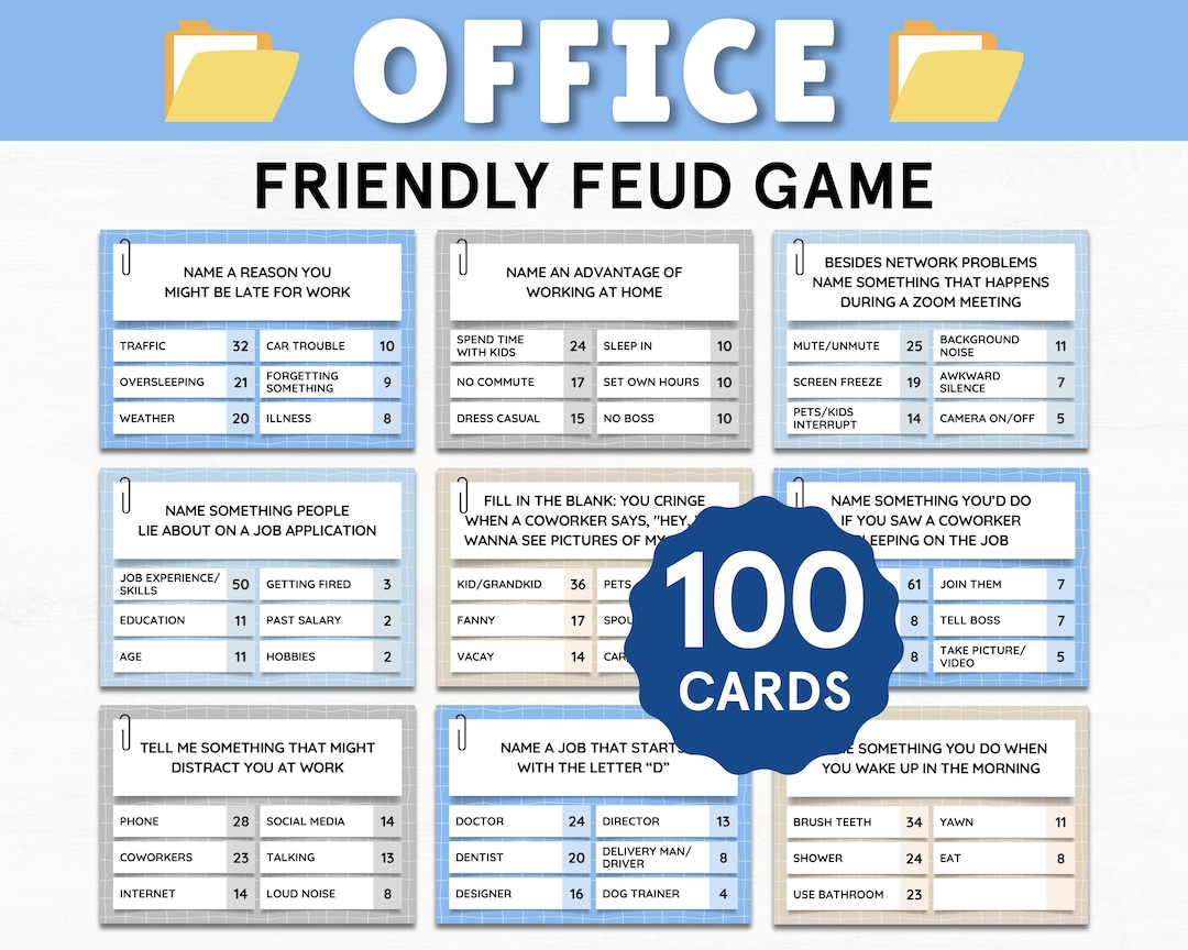 Office Friendly Feud Office Games Printable Office Family Feud Work ...