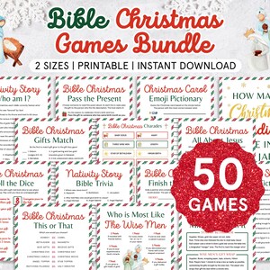 Christmas Bible Games Bundle Bible Christmas Games for Kids Bible ...
