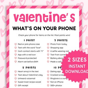 Valentines What's on Your Phone Games Valentine Games for Teen, Adults ...