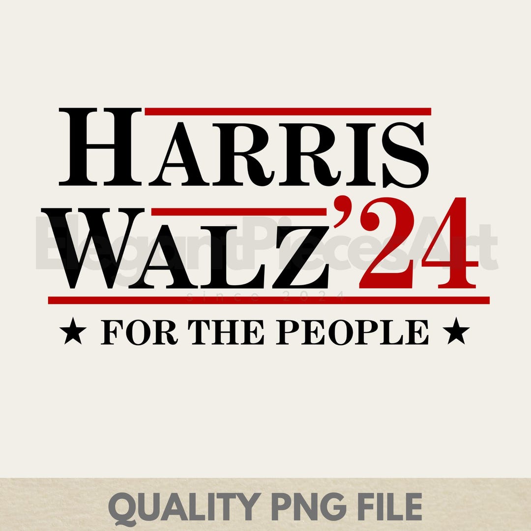 Harris Walz PNG, Kamala Harris PNG, Harris Walz 2024 Png, Harris Walz ...