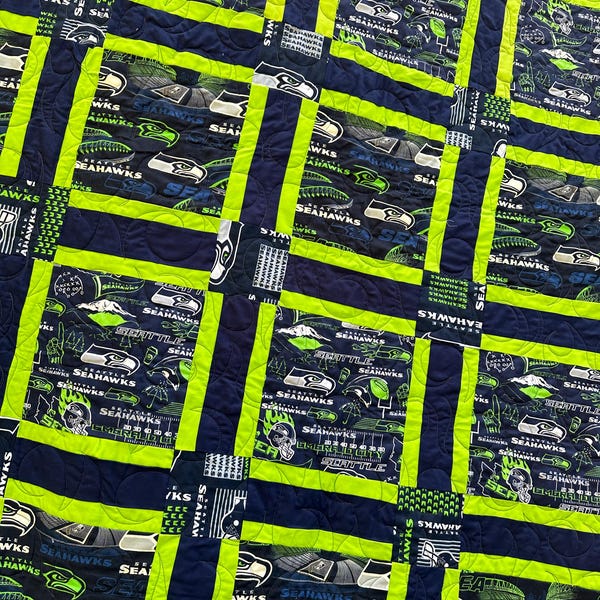 Seahawks Quilt - Etsy