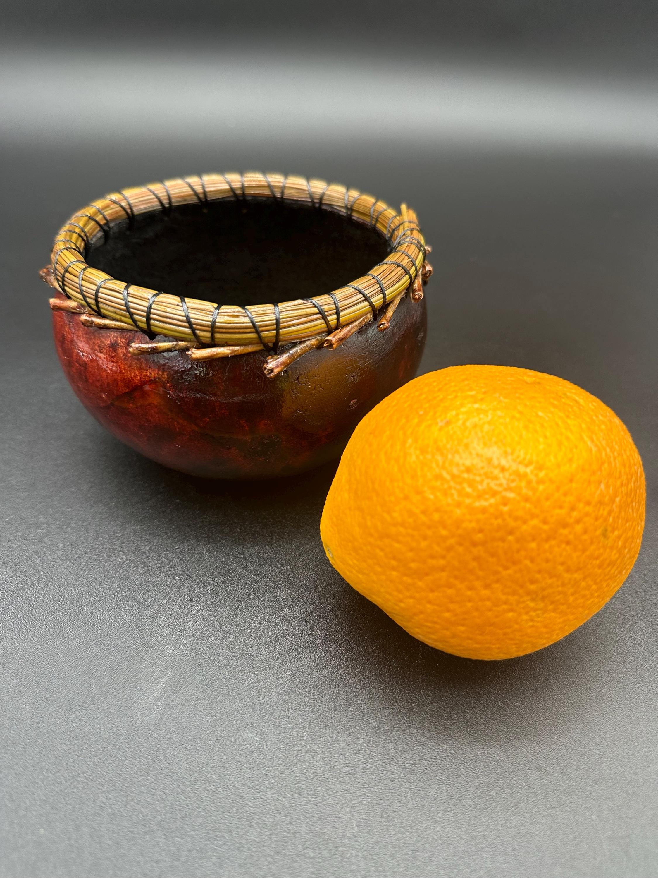 Gourd Art Single Sheath Dark Handmade Natural Southwest Gift Unique Art ...