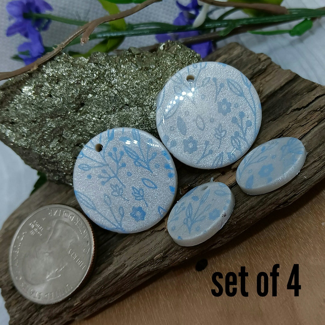 Polymer Clay Handmade Earring Components, Flower Beads, Lightweight ...