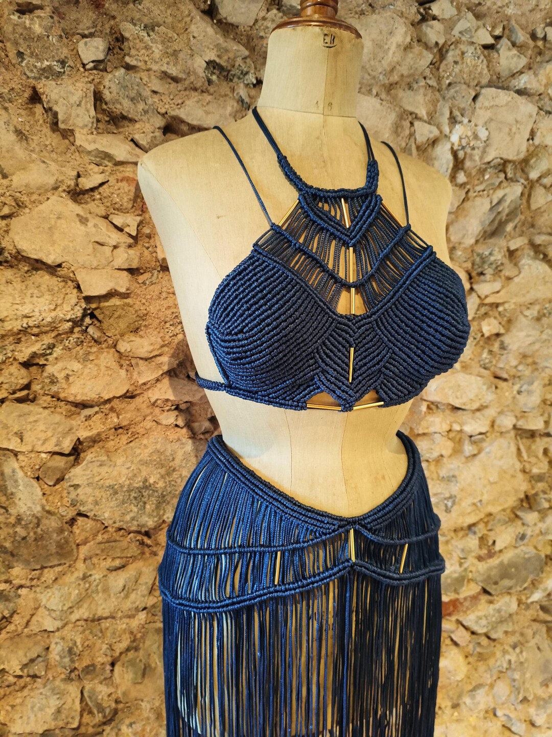 Macrame Set, Beach Set, Festival Bodysuit, Macrame Top, Greek Goddess ...