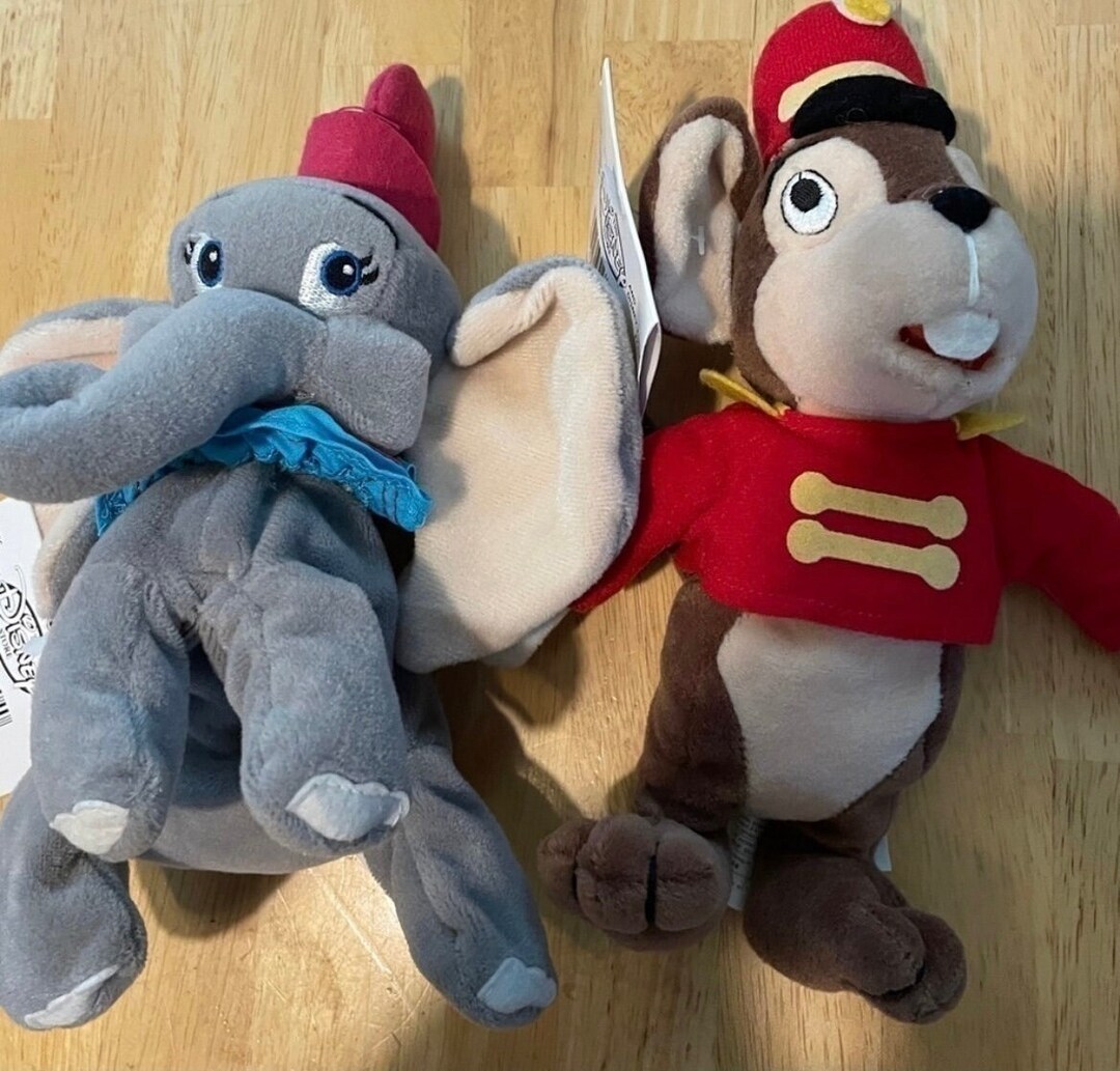 Disney Store Beanie Plush Dumbo and Timothy Mouse - Etsy