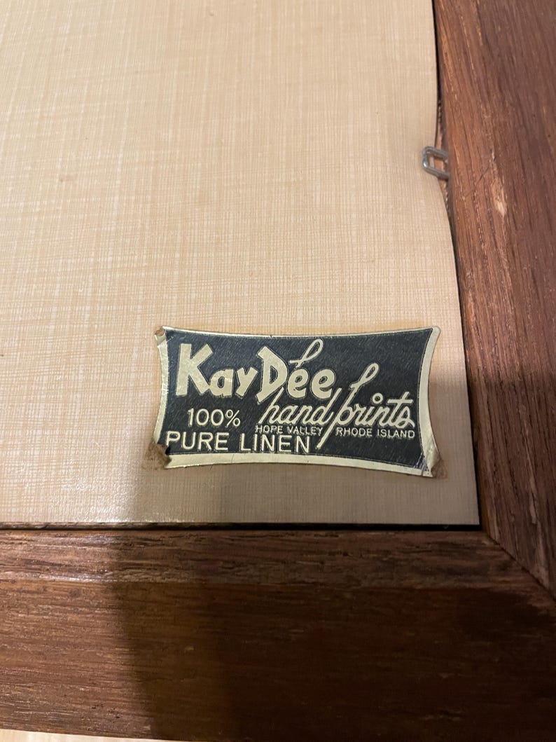 Vintage Kay Dee Handprints 100% Linen Passenger Train Frame Photos - Etsy