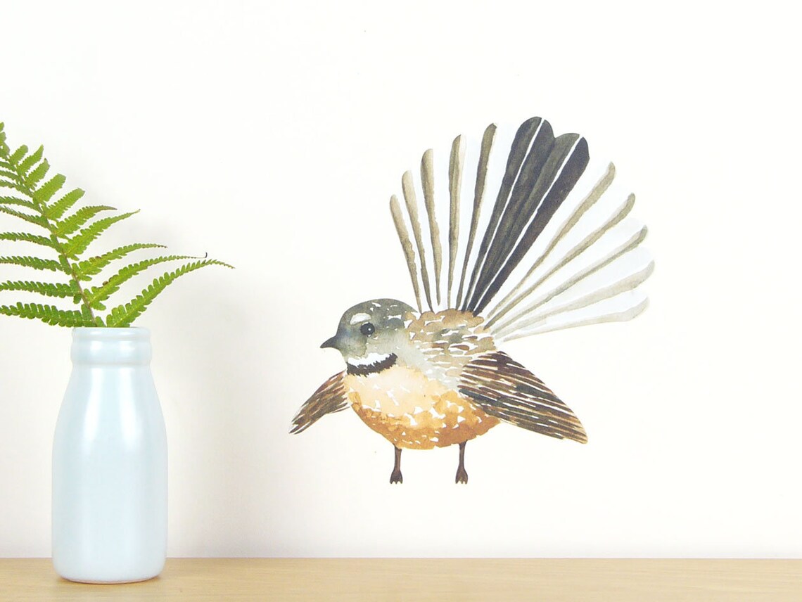 Fantail Wall Decal Small - Etsy