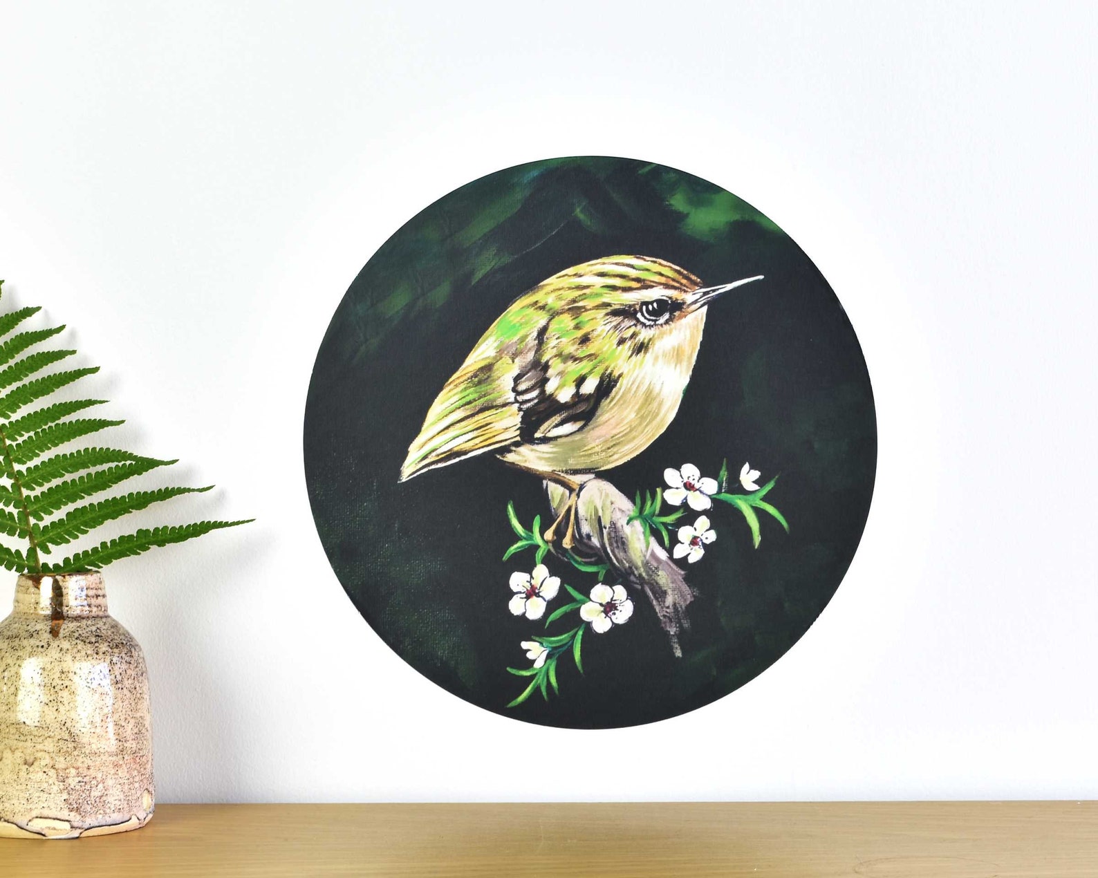 Rifleman Titipounamu Small Dot Wall Decal by Ira Mitchell - Etsy