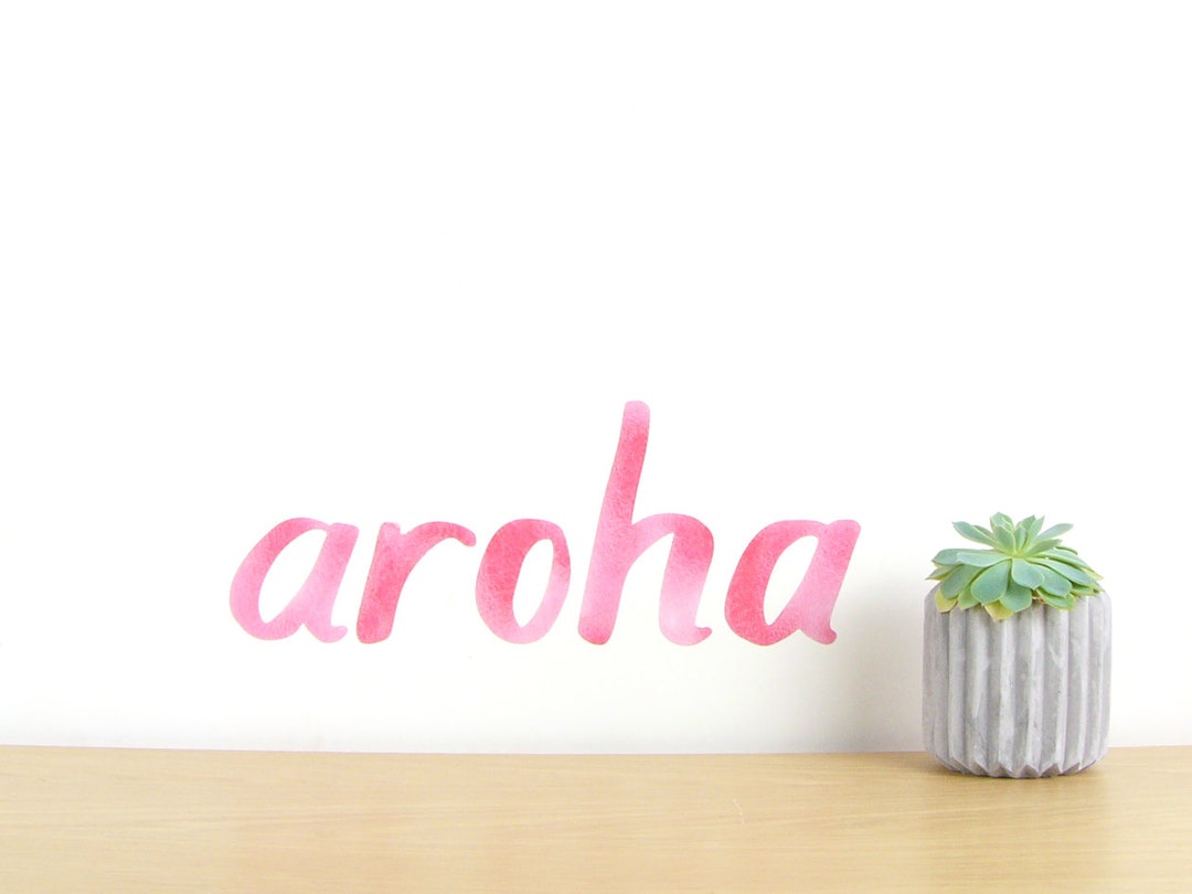 Aroha Wall Decal Small - Etsy