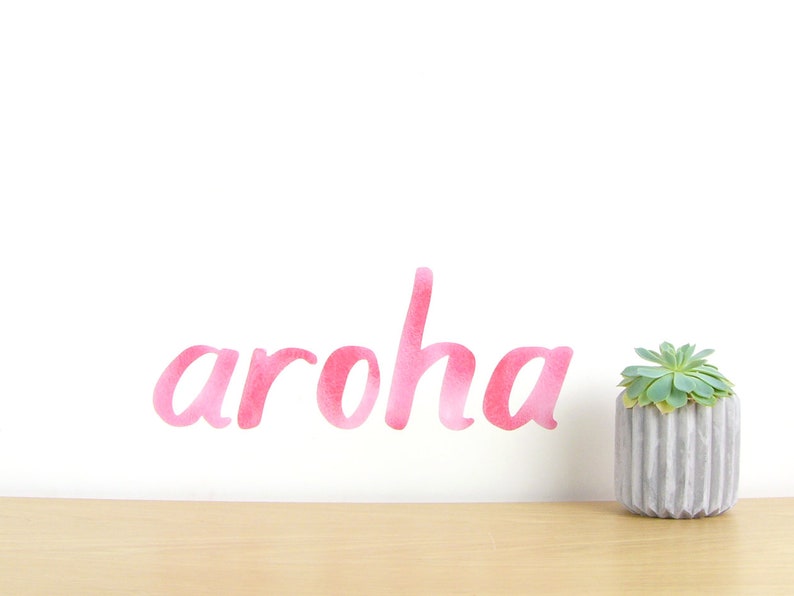 Aroha Wall Decal Small - Etsy