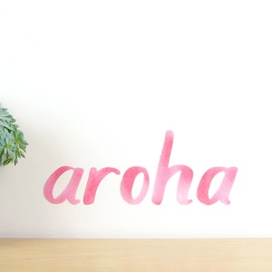 Aroha Wall Decal Small - Etsy