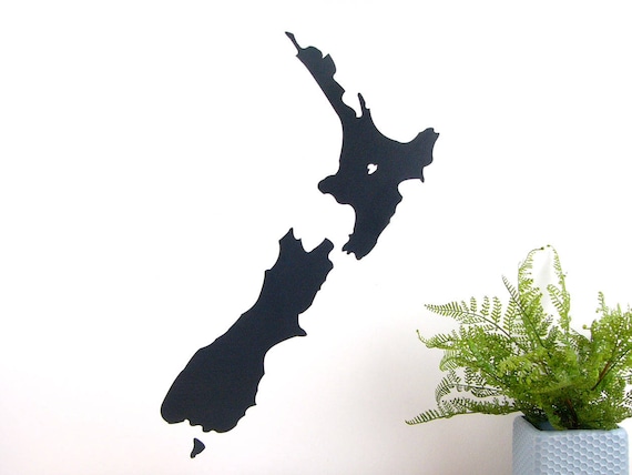 New Zealand Map Decal Chalkboard Medium - Etsy