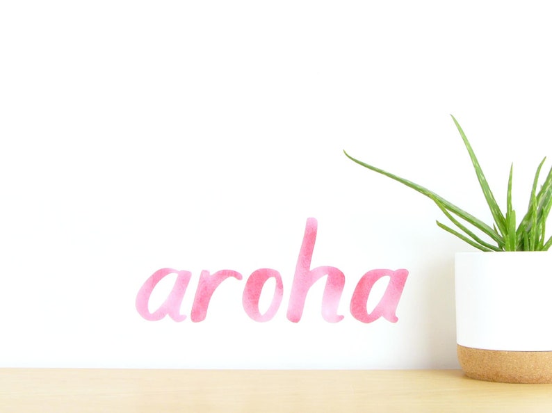 Aroha Wall Decal Small - Etsy