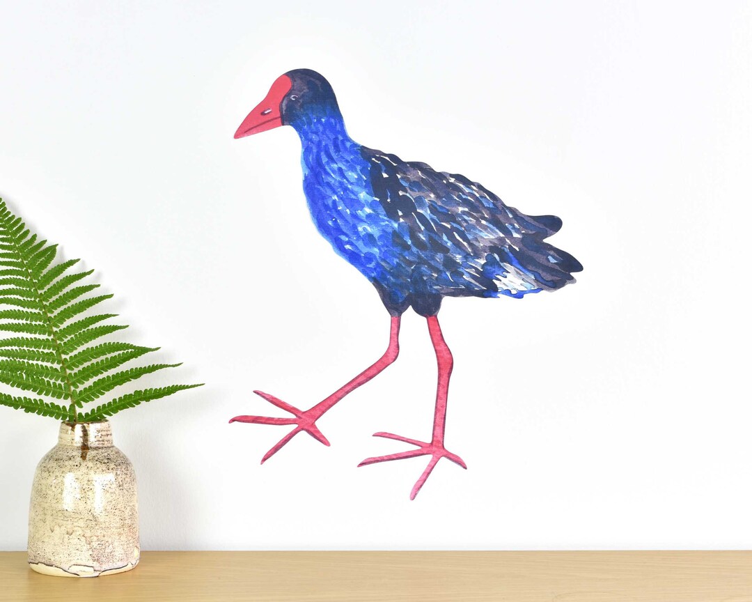 Pukeko Bird Wall Decal Medium - Etsy
