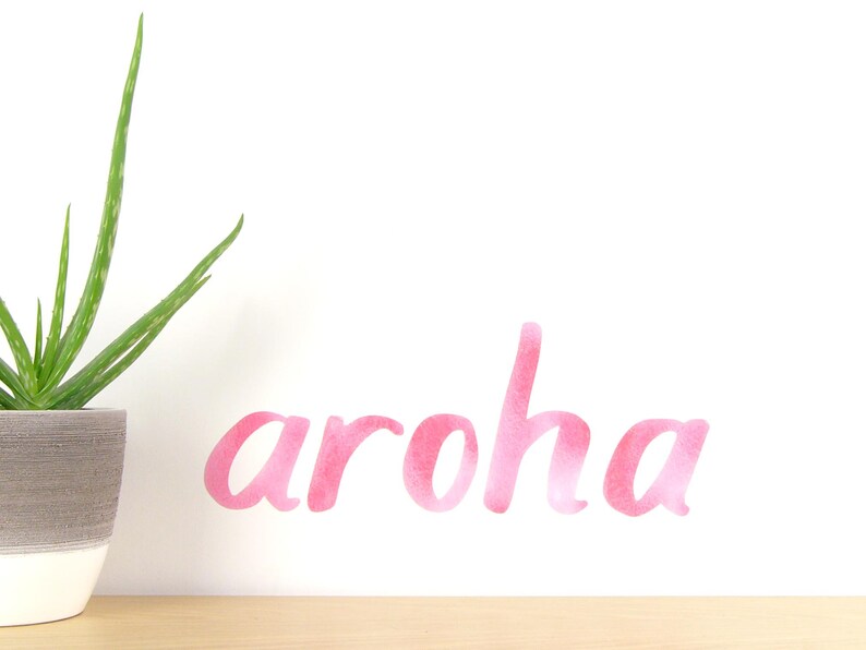 Aroha Wall Decal Small - Etsy