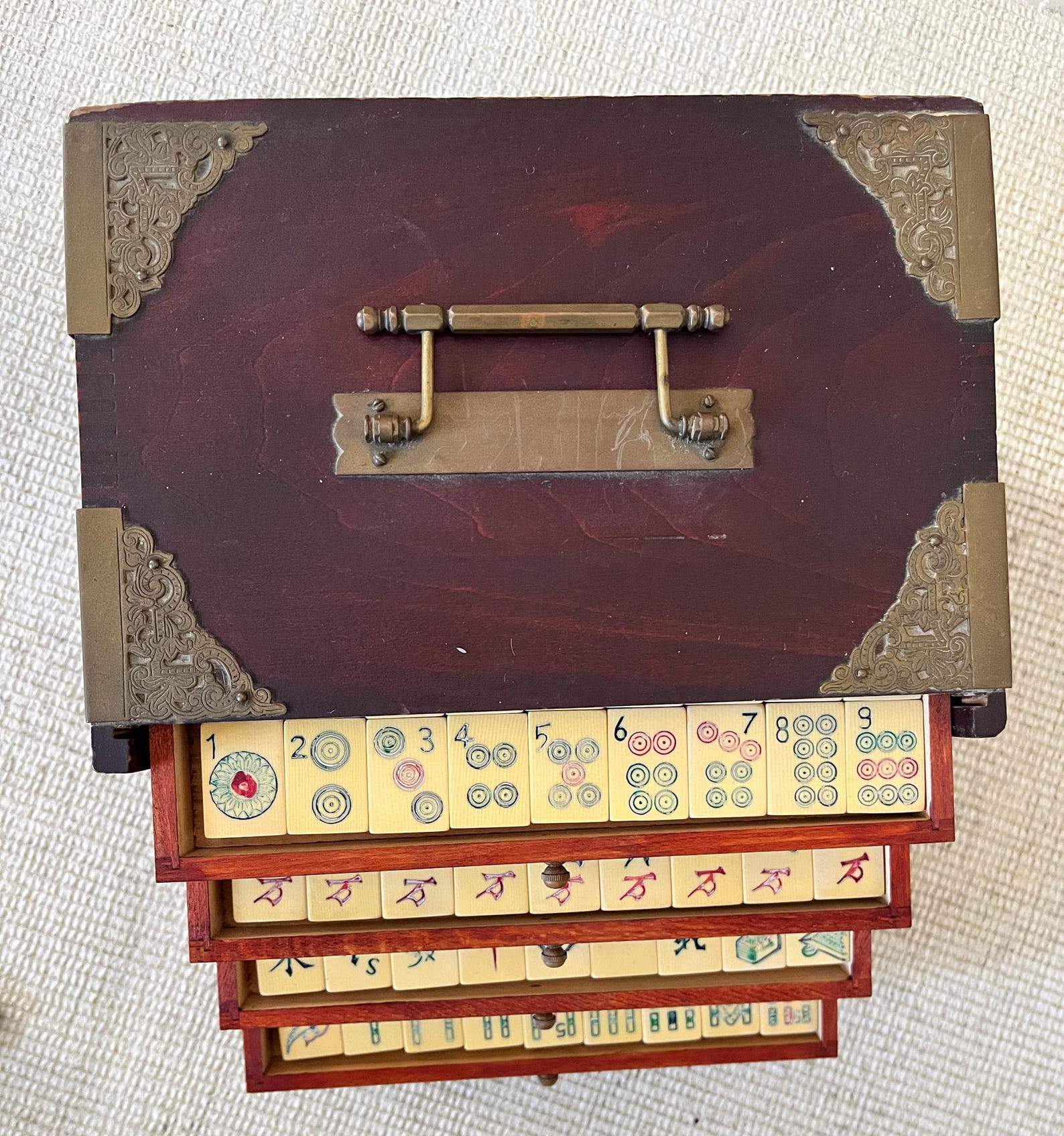 Antique Early 1920s Tile Mah Jong Set - Etsy