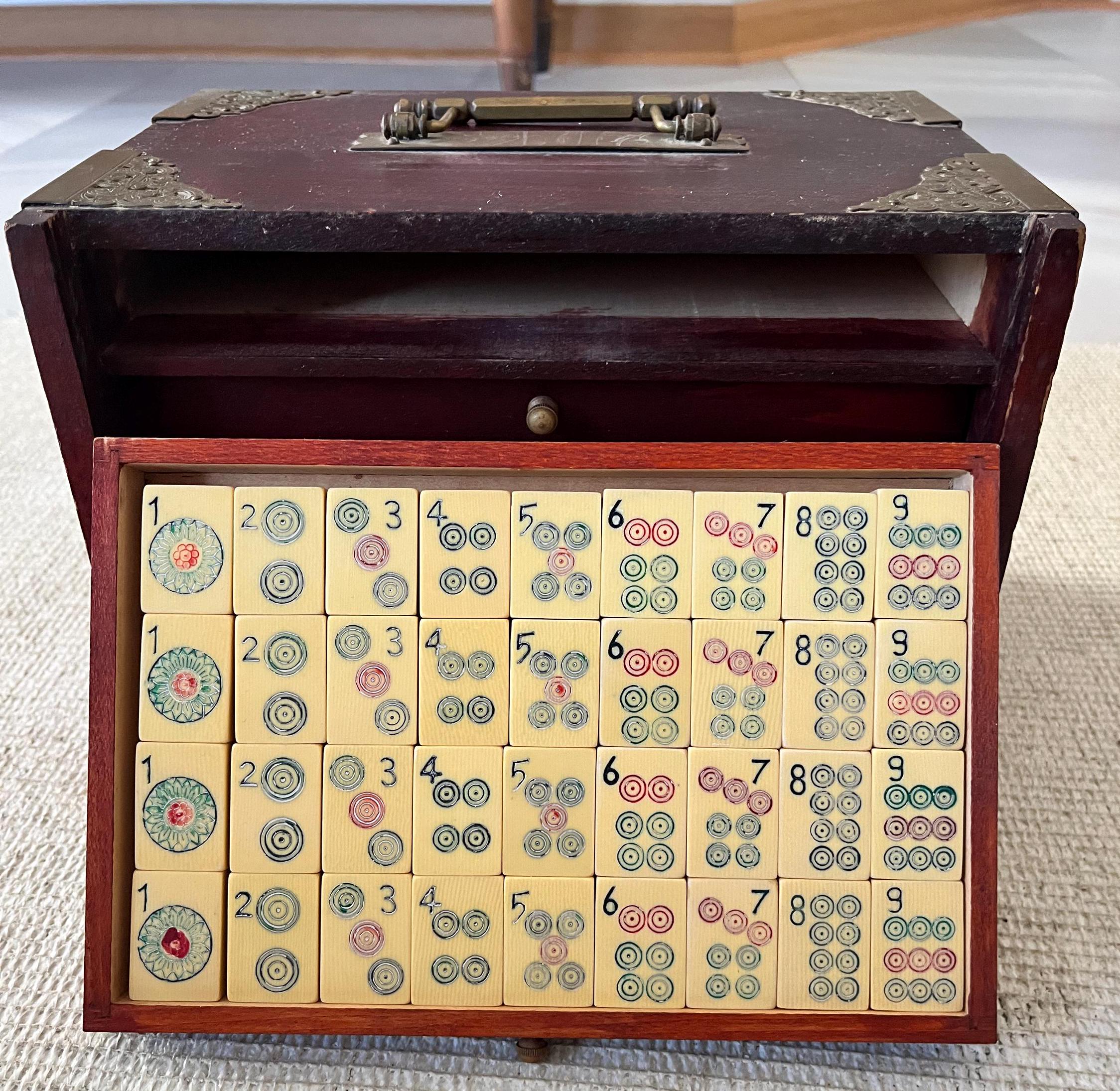 Antique Early 1920s Tile Mah Jong Set - Etsy