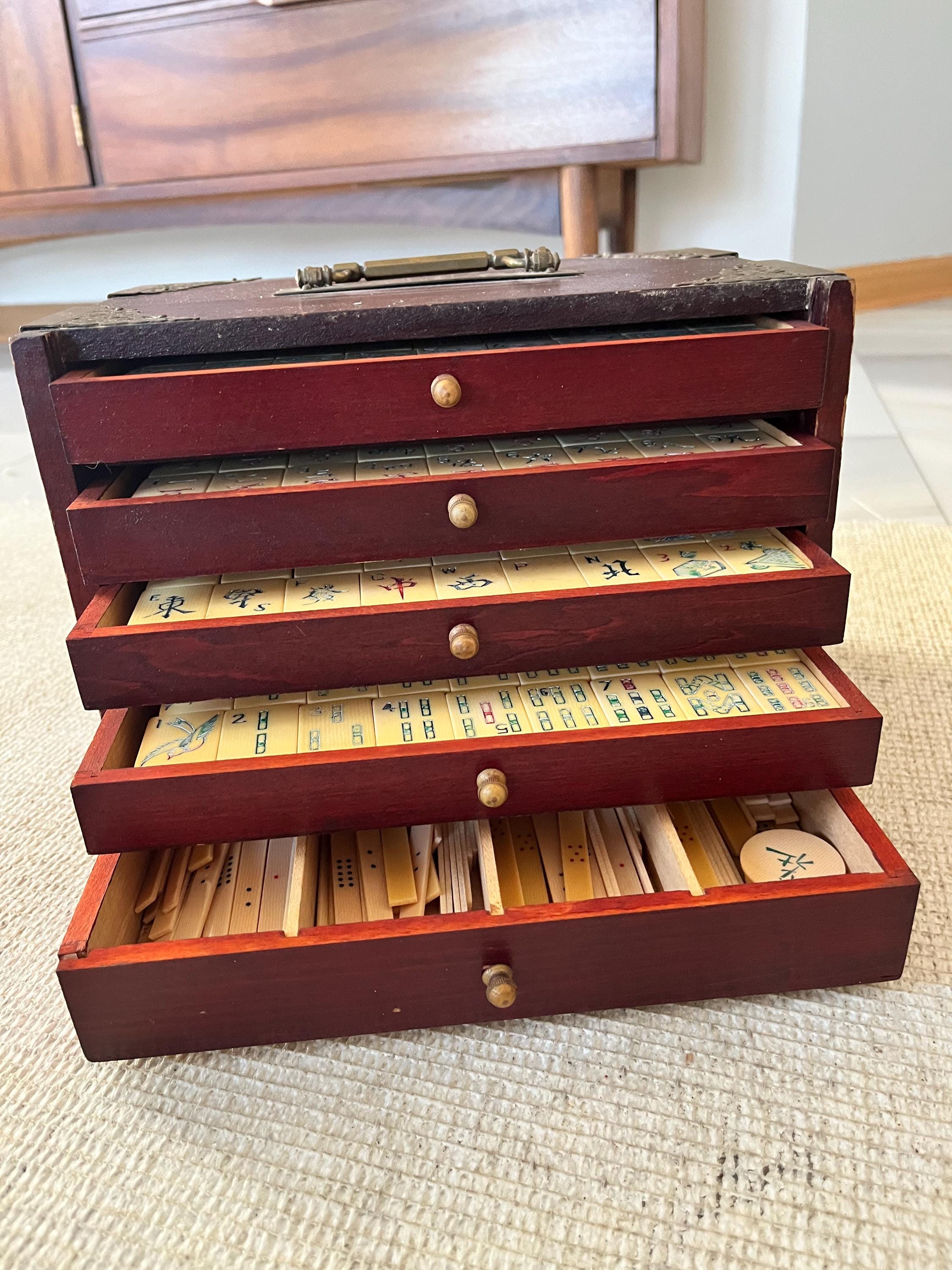 Antique Early 1920s Tile Mah Jong Set - Etsy