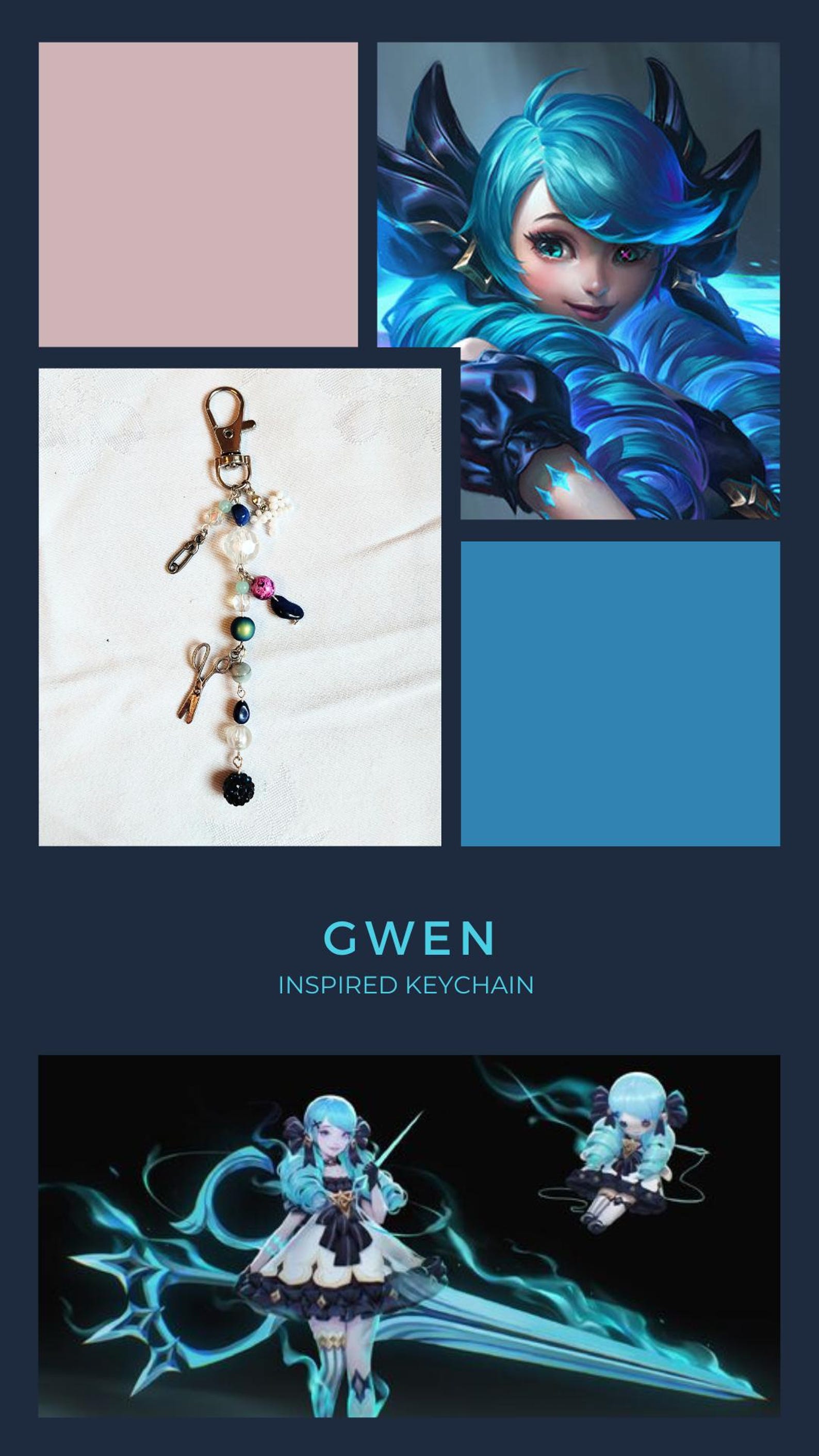 Keychain League of Legends Gwen Keychain Gwen League of Legends Key ...