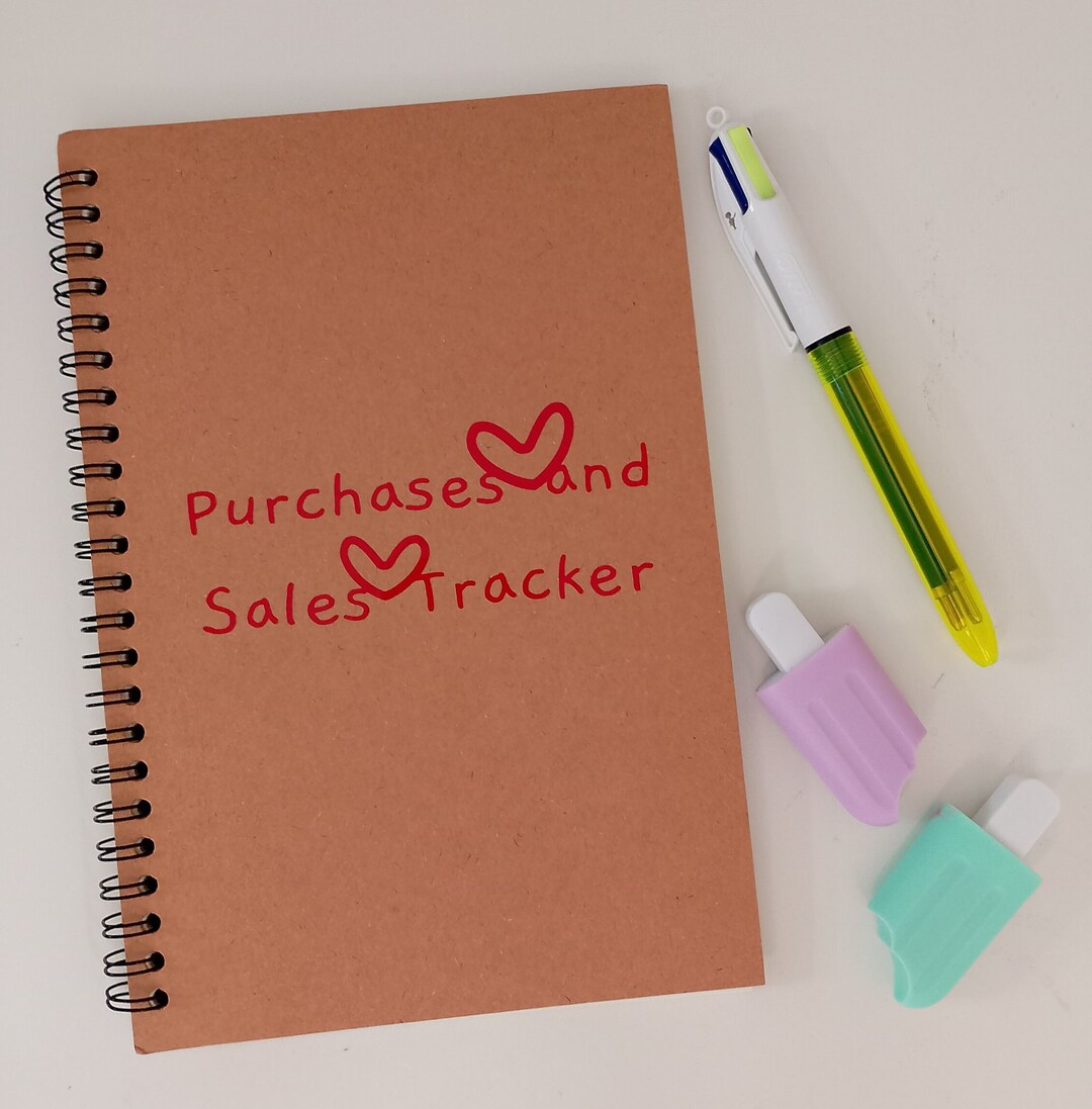 Purchases and Sales Tracker Notebook, Essential Small Business Journal ...