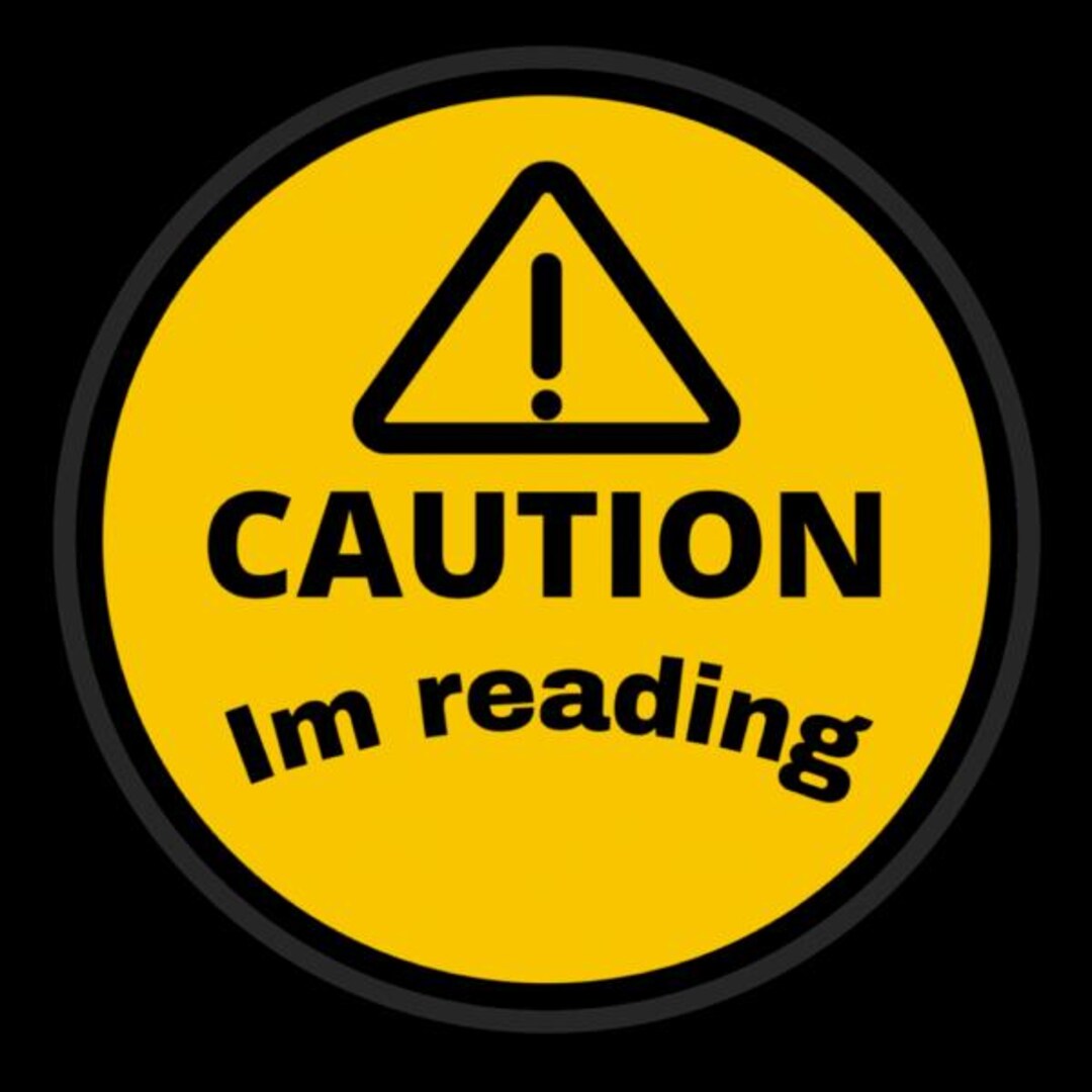 Caution Reading Sticker - Etsy