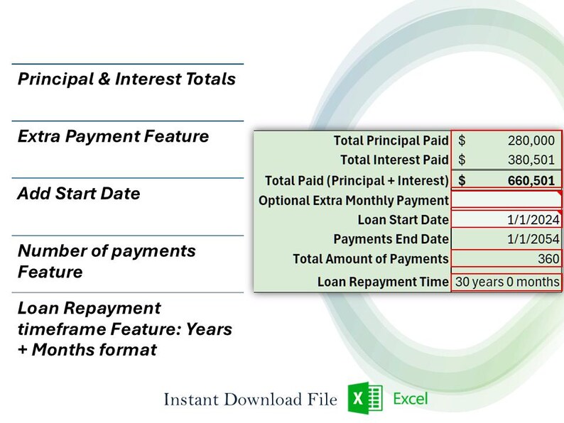 Mortgage Payment Calculator and Amortization Schedule - Simple EXL ...