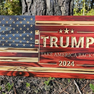 Wooden Trump 2024 Flag Sign USA - Etsy