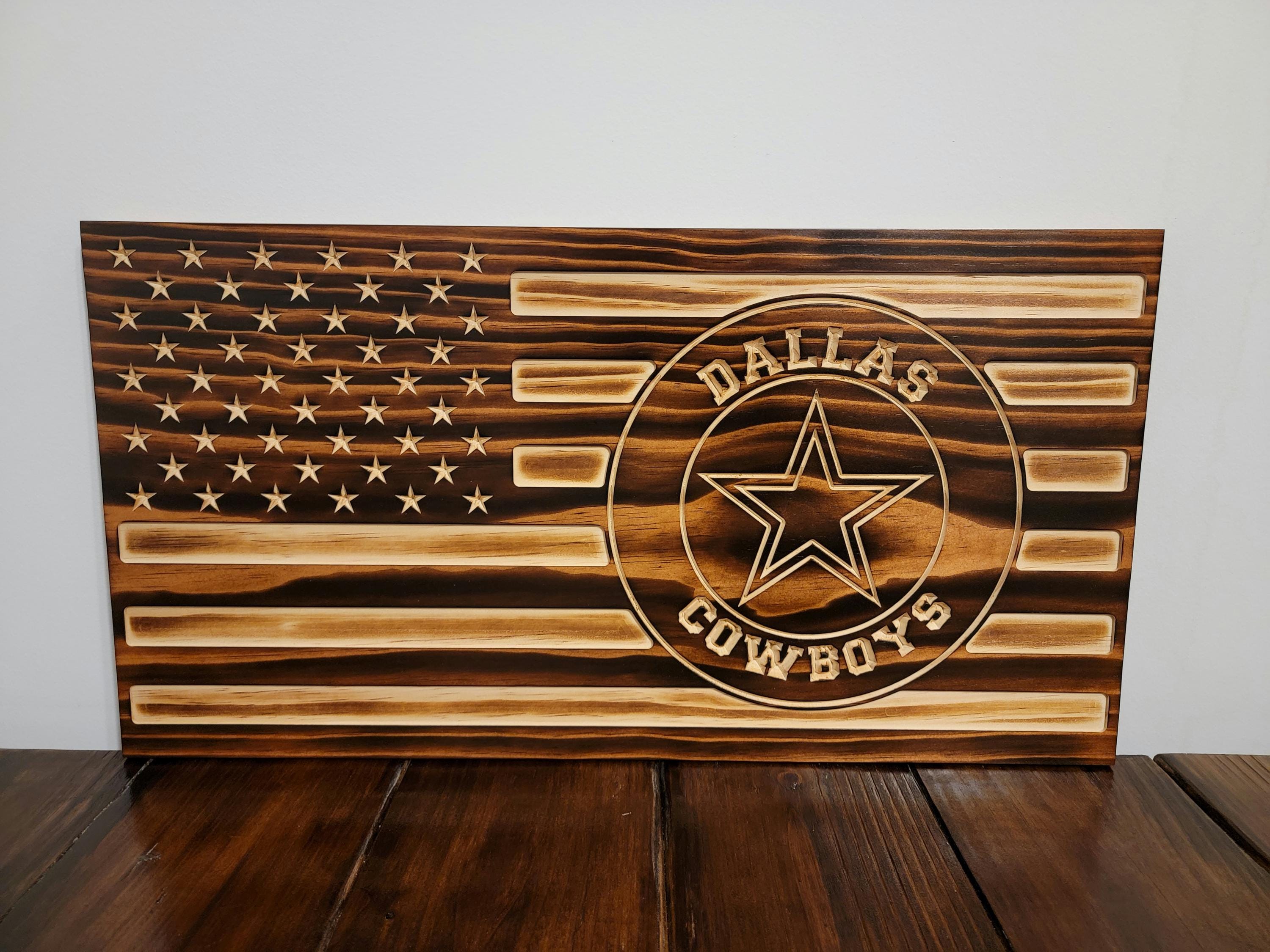 Wooden Dallas American Flag Sign USA - Etsy